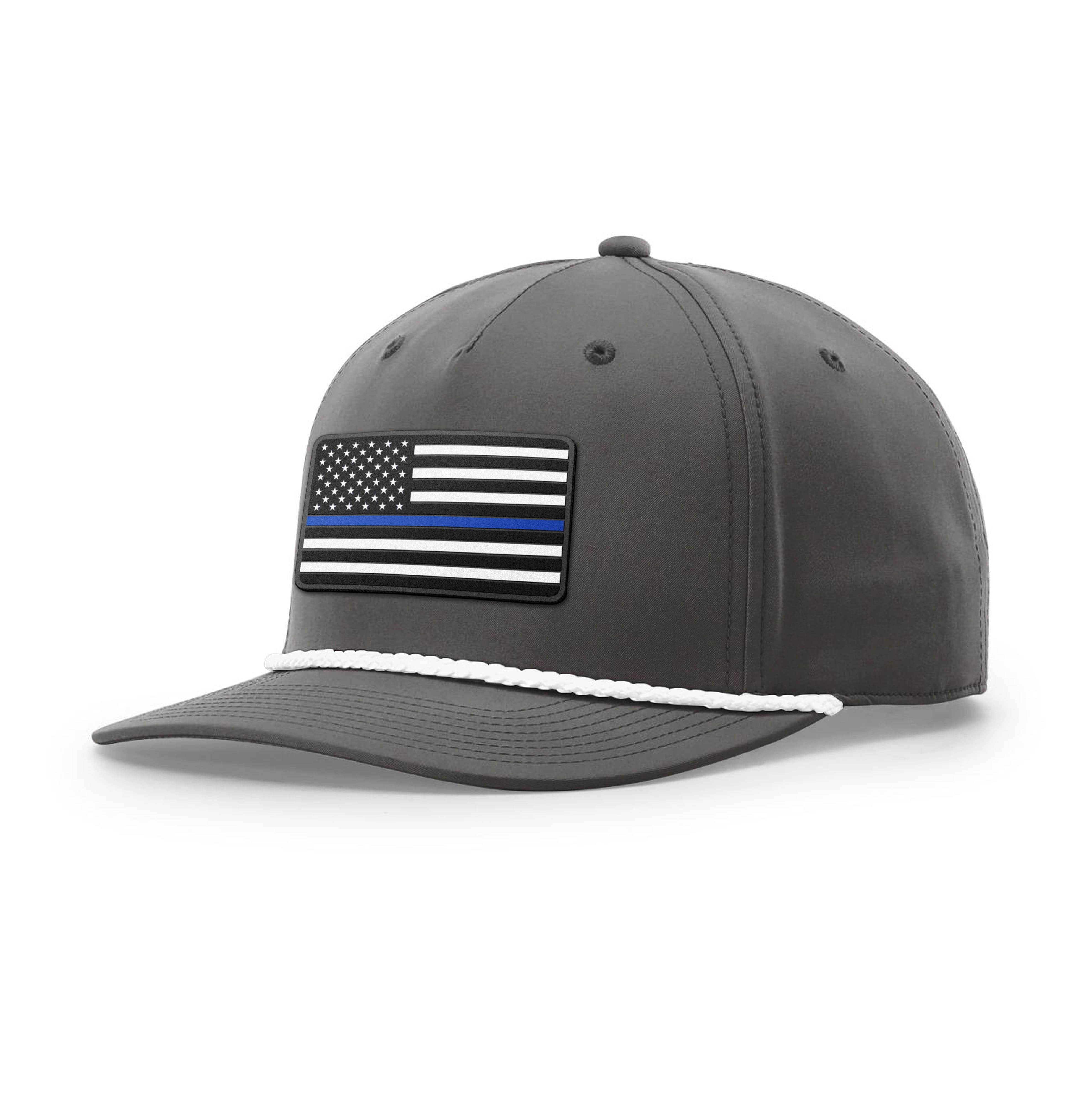 Thin Blue Line Flag Rope Hat – MAGA