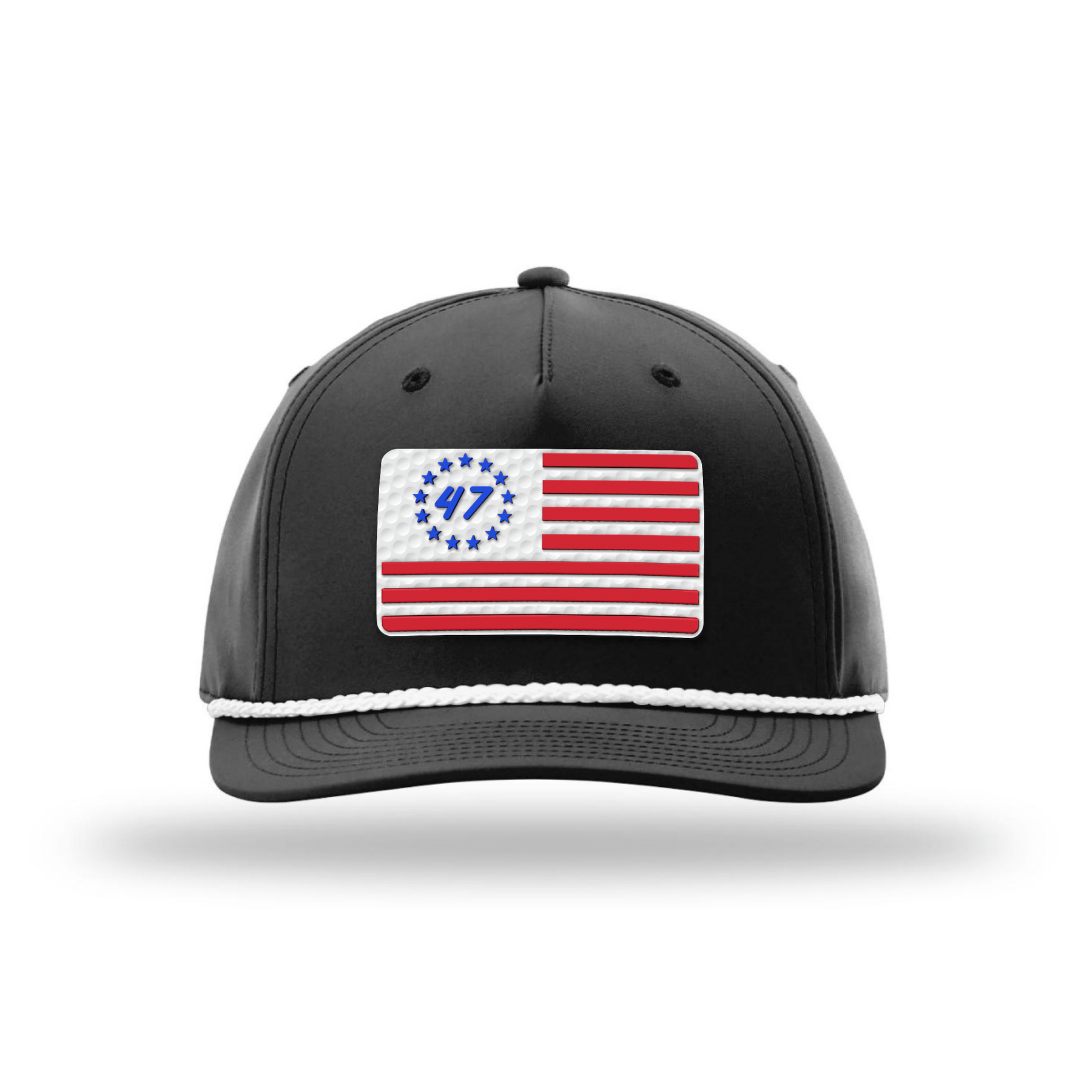 Trump 47 Original Flag Golf Ball Patch Rope Hat | MAGA