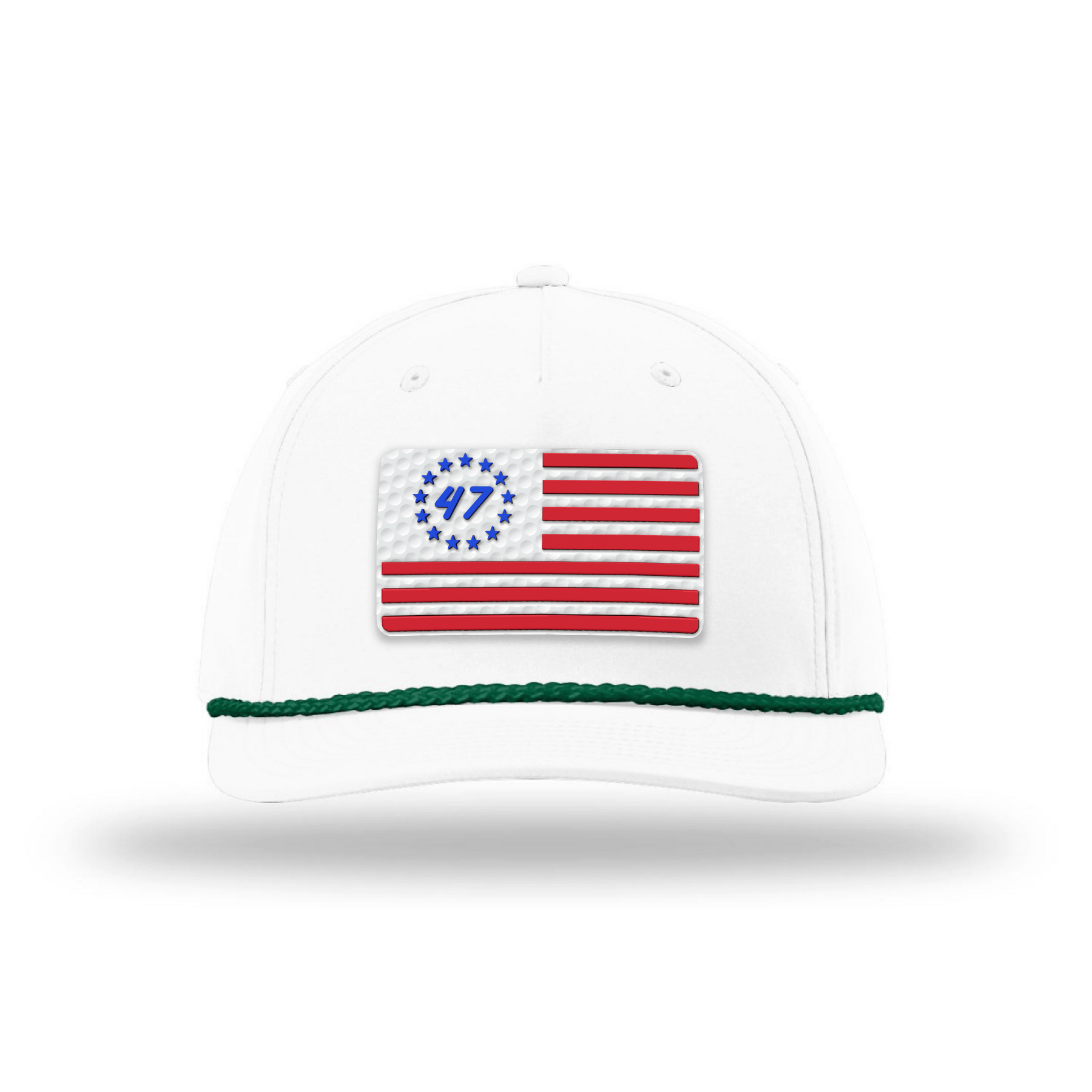 Trump 47 Original Flag Golf Ball Patch Rope Hat | MAGA