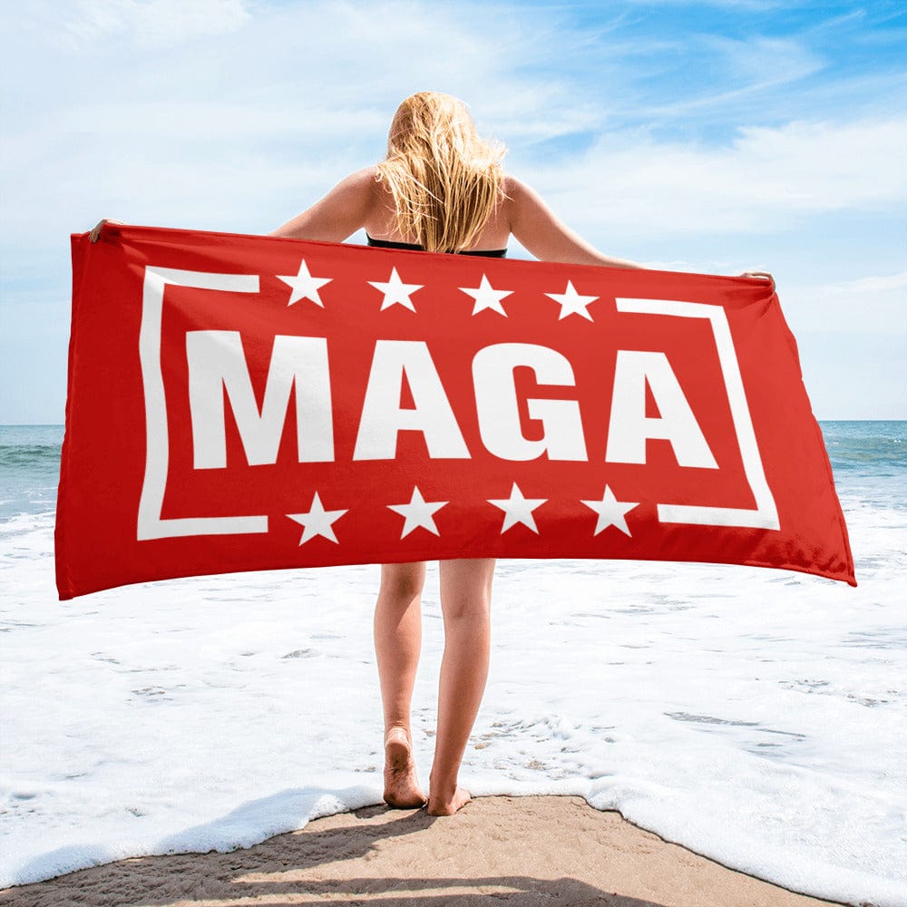 MAGA Logo (Red) Beach Towel