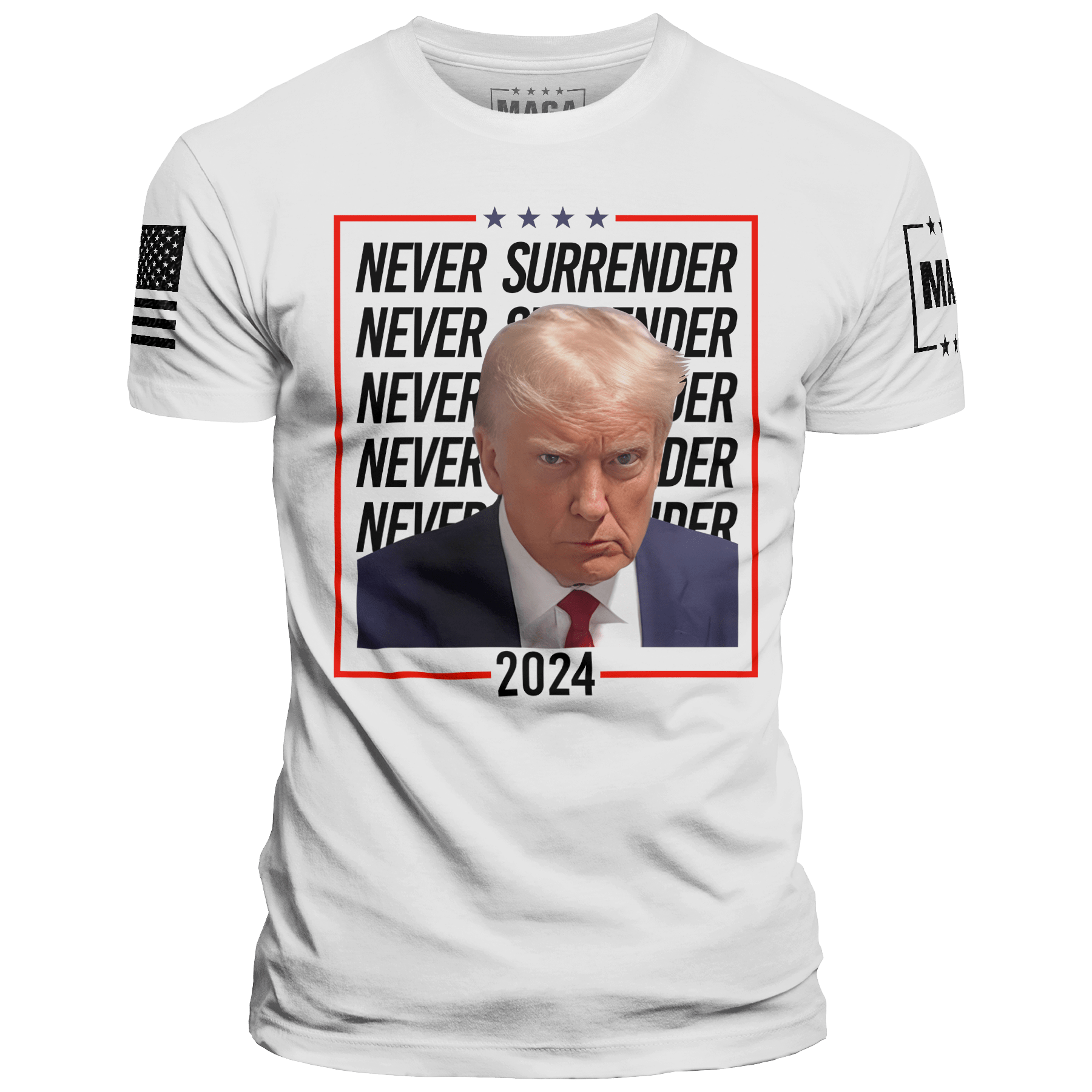 Never Surrender - White | MAGA.com Exclusive | Shipped From the USA